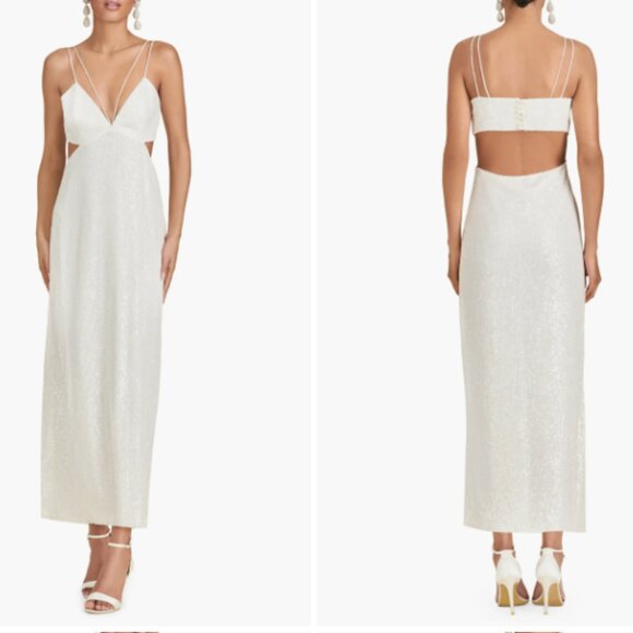 Sachin + Babi | Dresses | Sachin Babi Vivi Cutout Sequin Column Dress ...